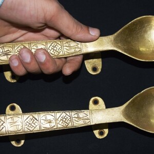 Fork & Spoon Door Handle Brass Utensil Door Pull - Etsy