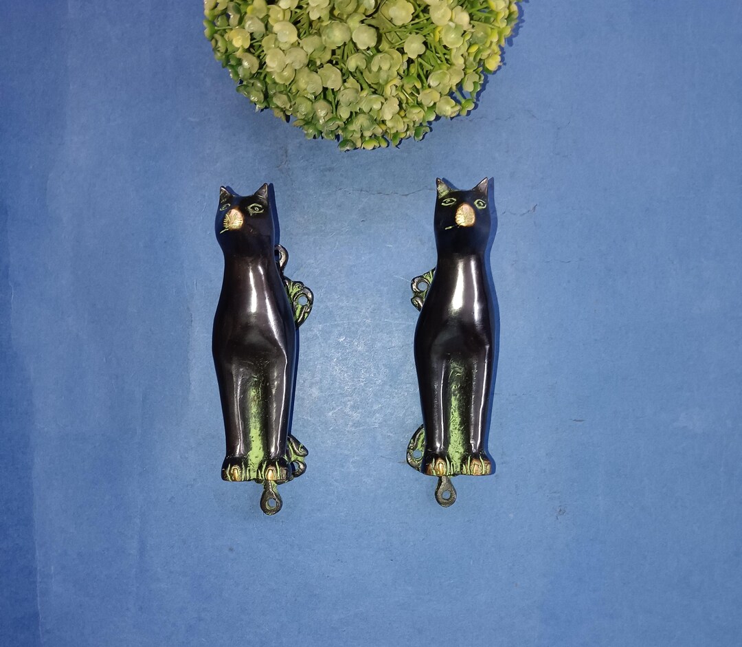Brass Cat Door Handle | Handmade Cat Shape Almirah Door Pull - Etsy