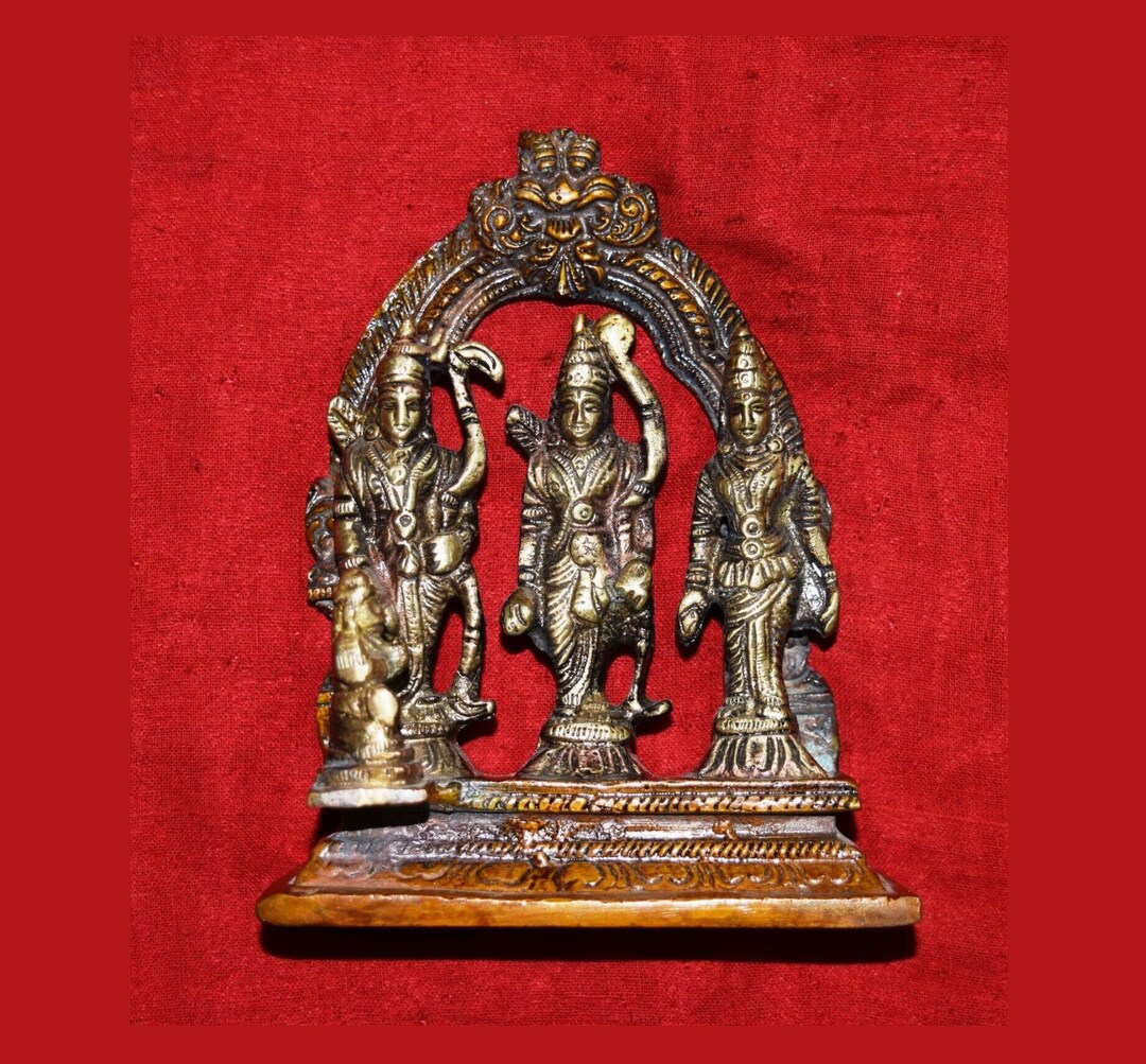 Ram Darbar Sita Laxman and Hanuman Religious Statue Temple Decoration ...