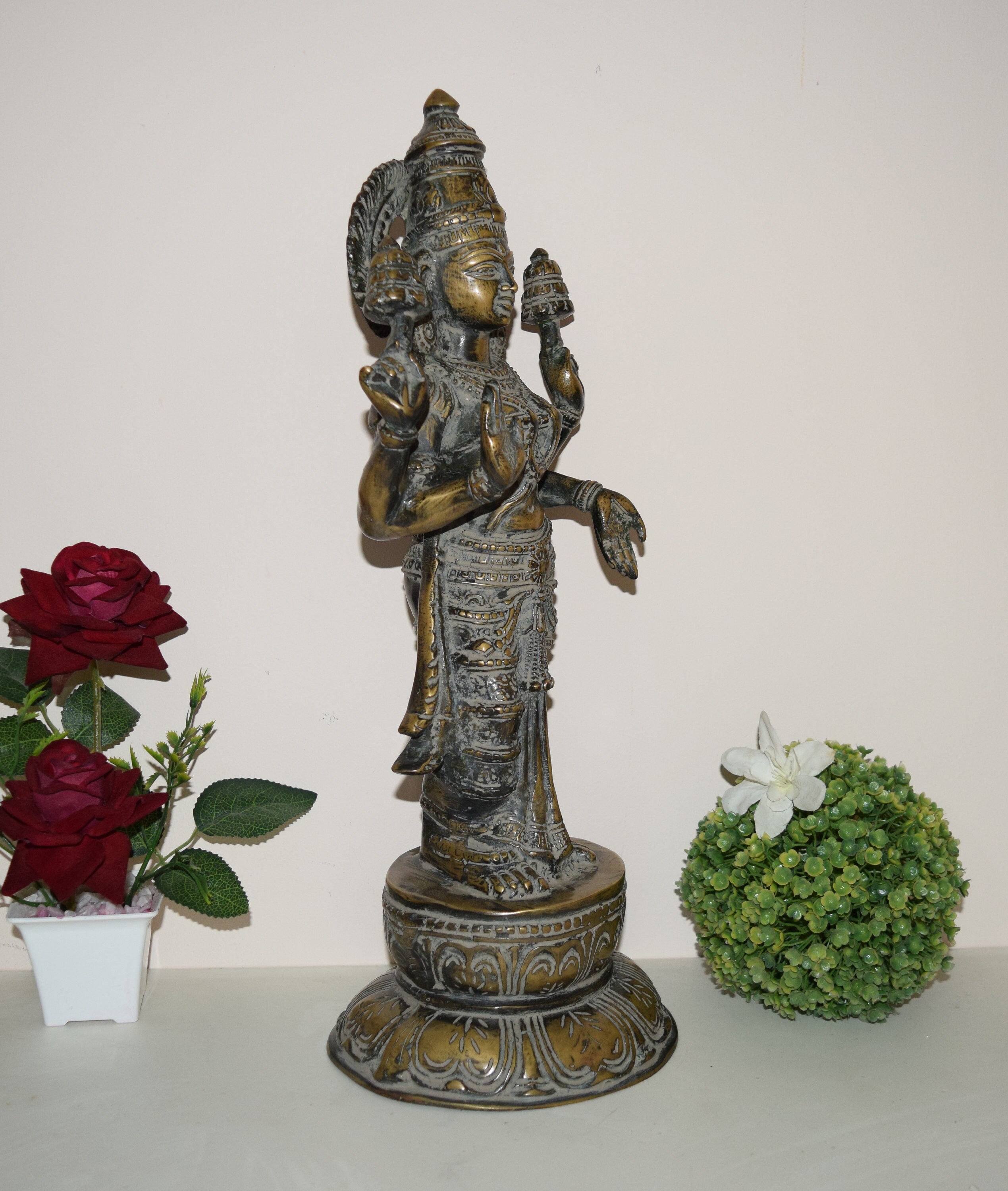Brass Lakshmi Mata Statue 18'' Inches in Height | Standing Ritual God ...