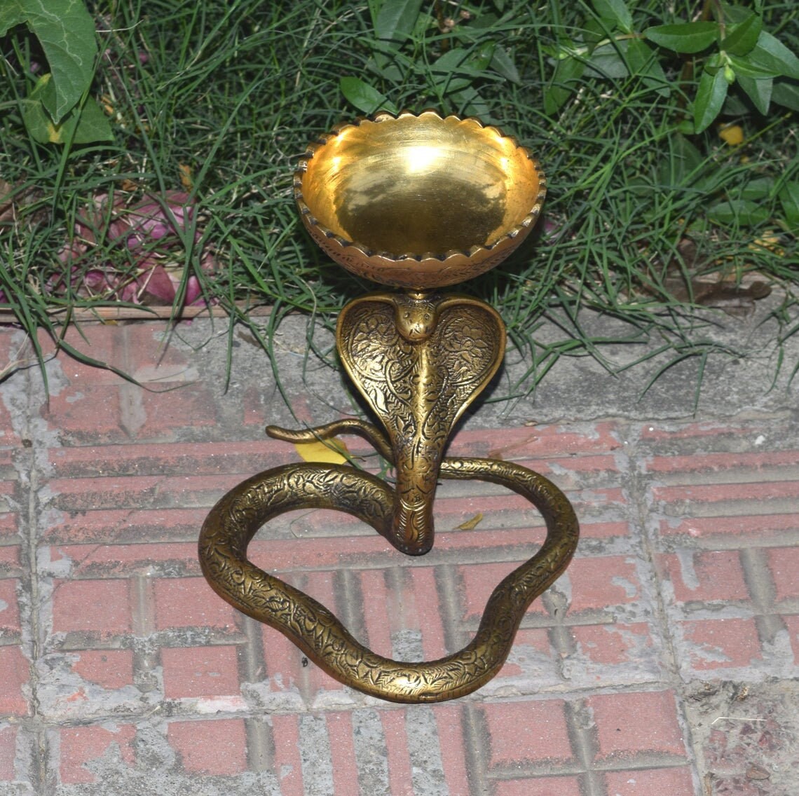 Brass Snake Oil Lamp 7'' Inches Cobra Figurine - Etsy UK