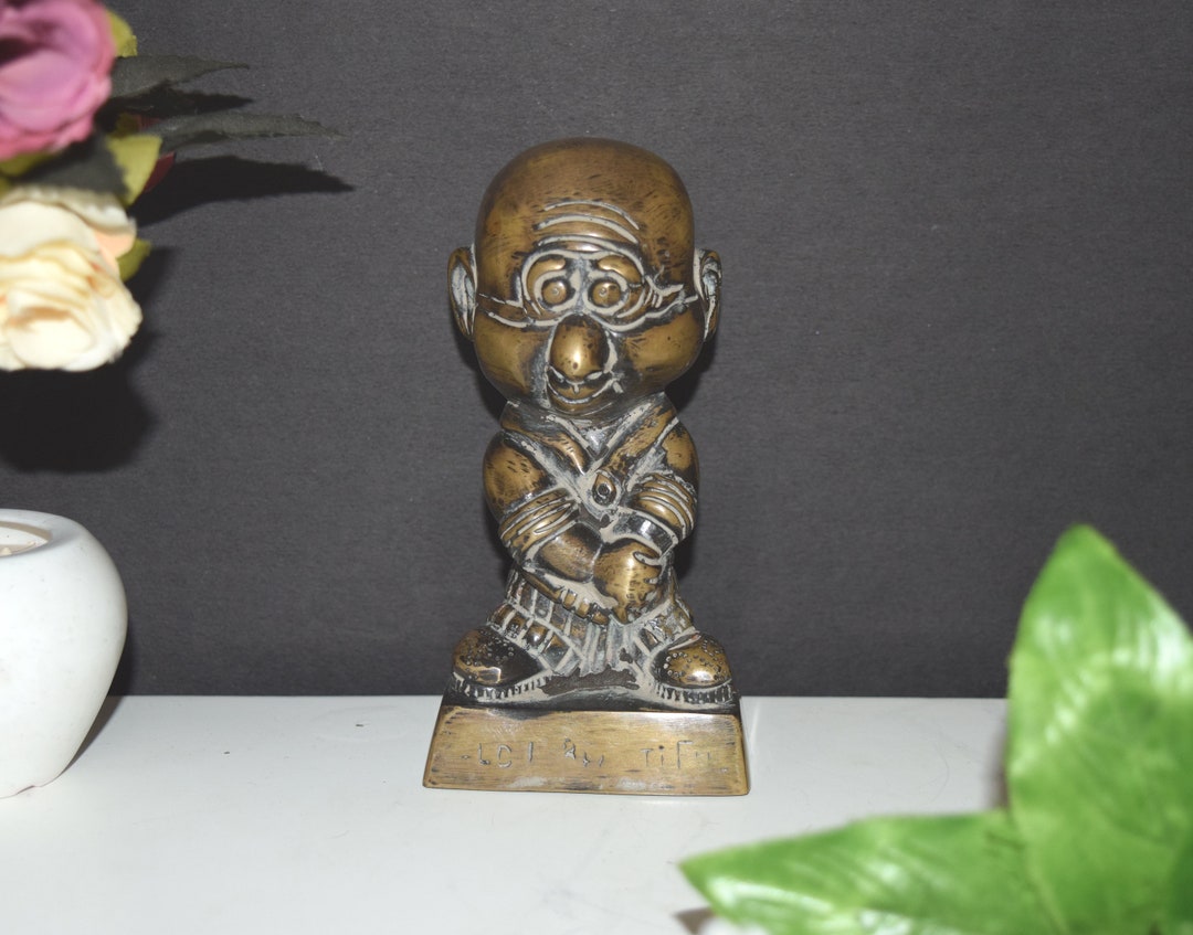 Brass Oldest Wise Buddha Statue Bald is Beautiful | World's Greatest ...
