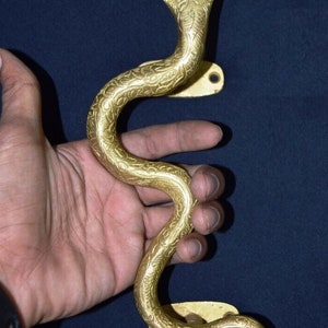 Zoo Reptile Snake Theme Door Handle | Brass Golden Color Cobra Snake ...