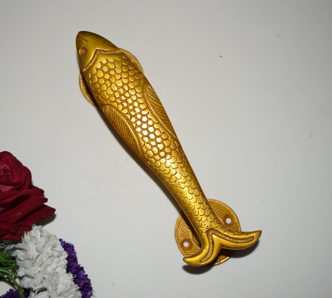 Clownfish Design Door Pull | Brass Tuna Fish Shape Cupboard Handle ...
