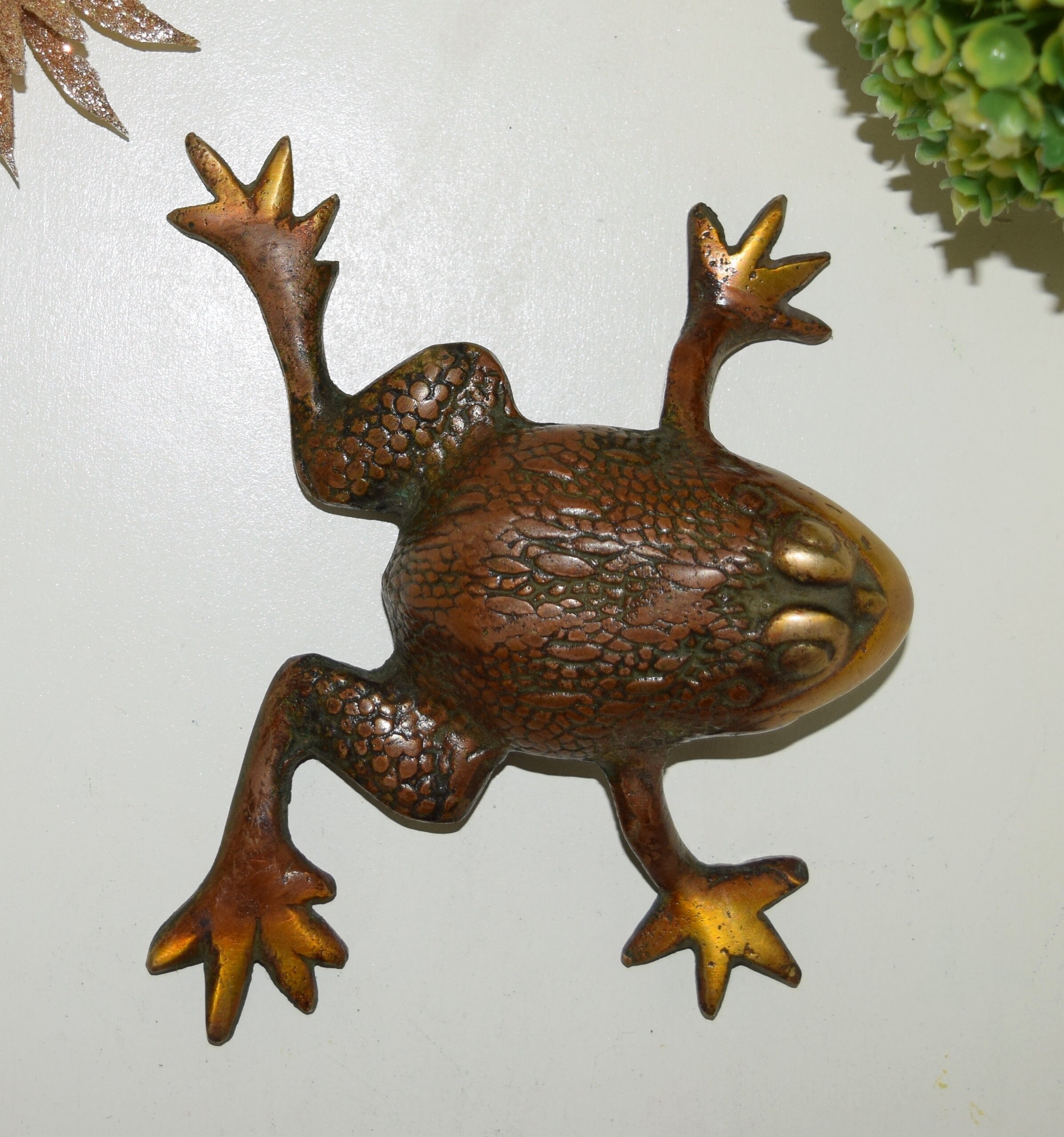 Frog Snake Paperweight Brass Toad Shape Showpiece | Etsy