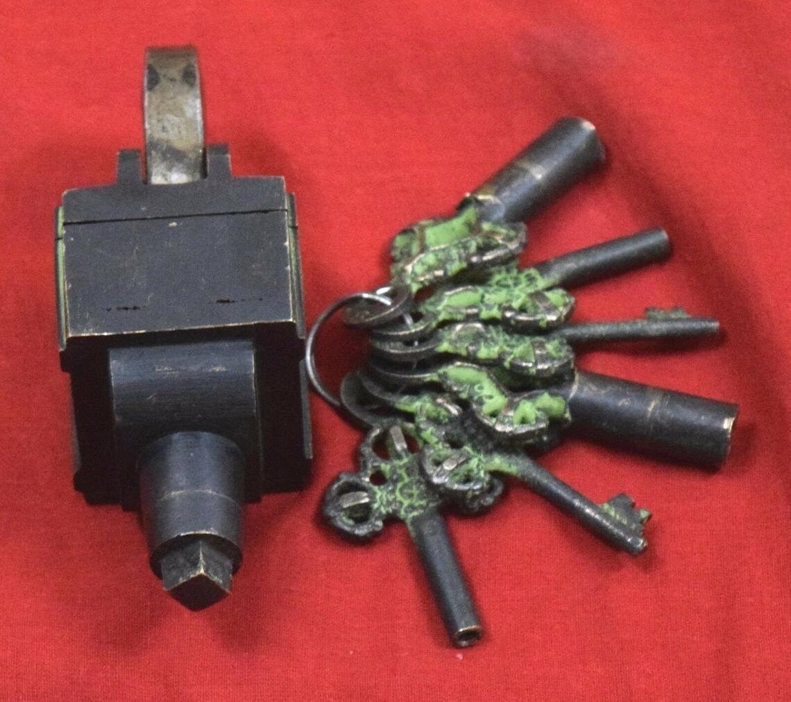 Brass Puzzle Lock Working Tricky Padlock With 06 Keys Security - Etsy