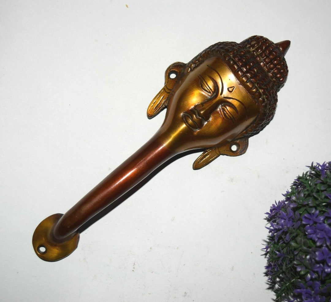Brass Buddha Cabinet Door Handle | Meditating Lord Gate Pull ...