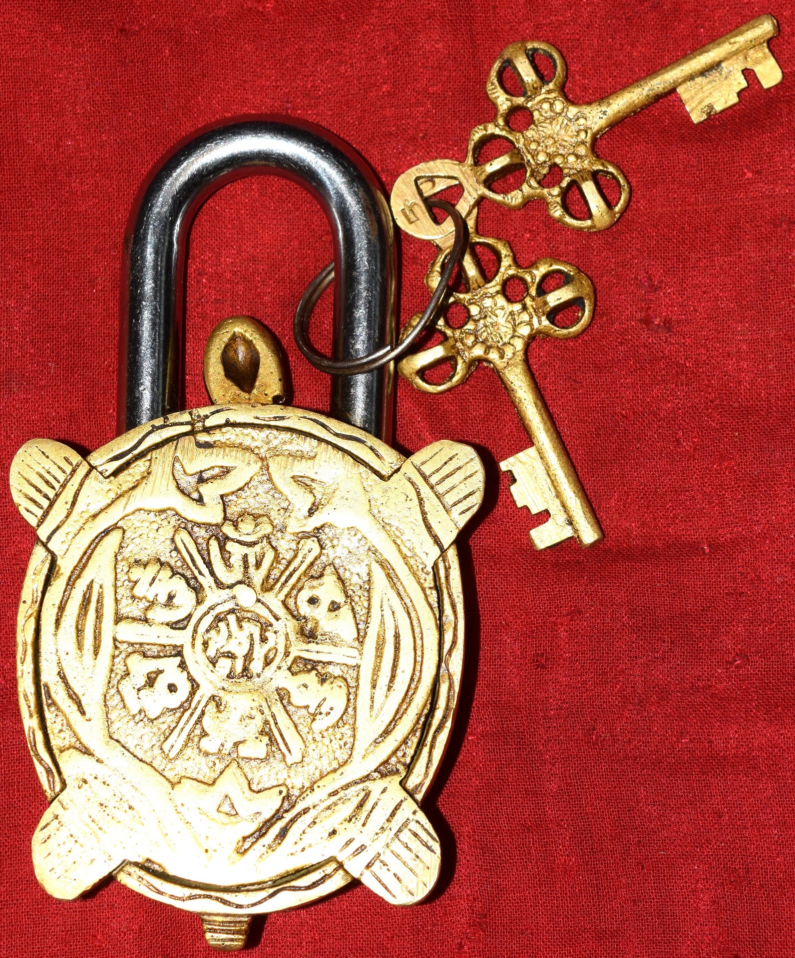 Thai Turtle Padlock Brass Hardware Safety Doors and Locks | Etsy