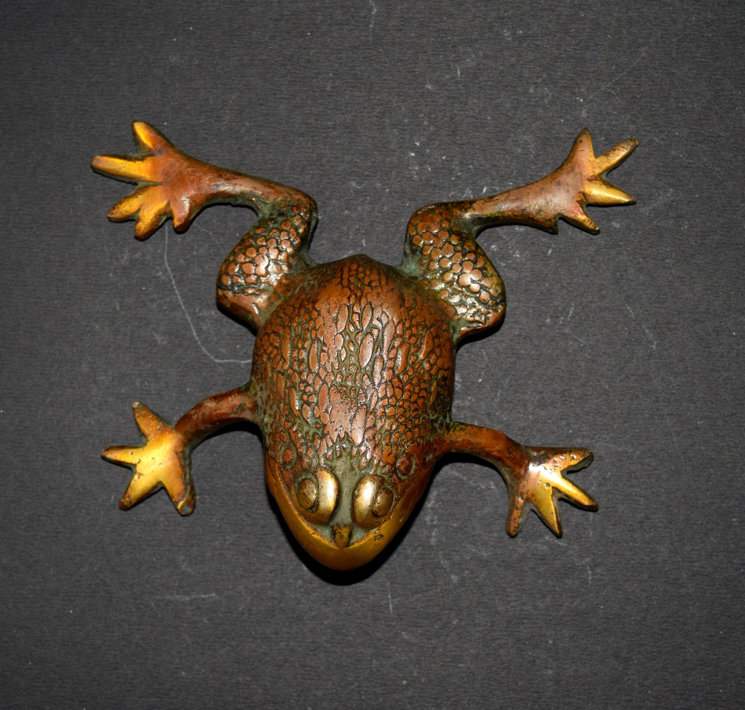 Frog Snake Paperweight Brass Toad Shape Showpiece | Etsy