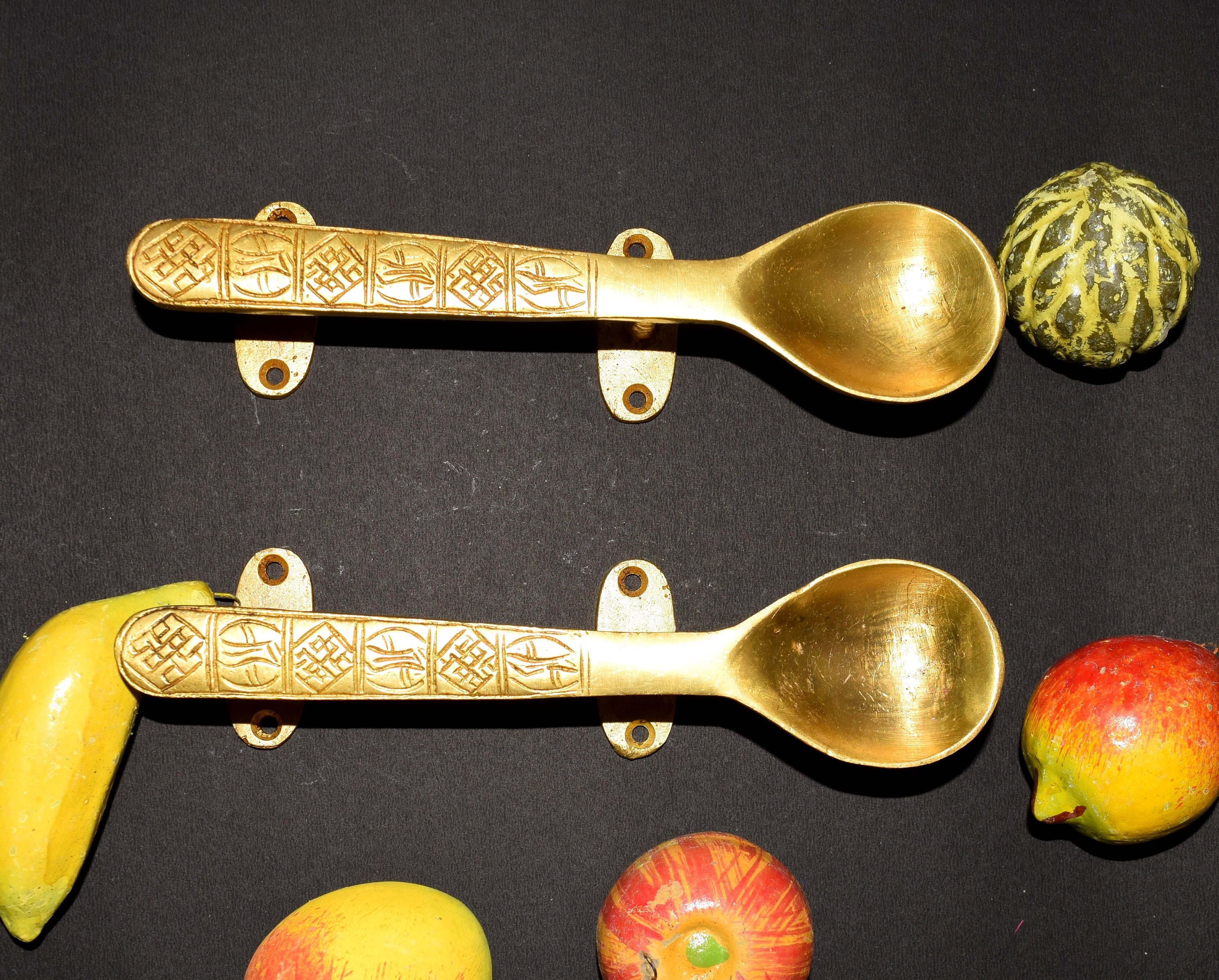 8.5 Inches Spoon Door Pull Brass Spoon Shape Door Handle | Etsy