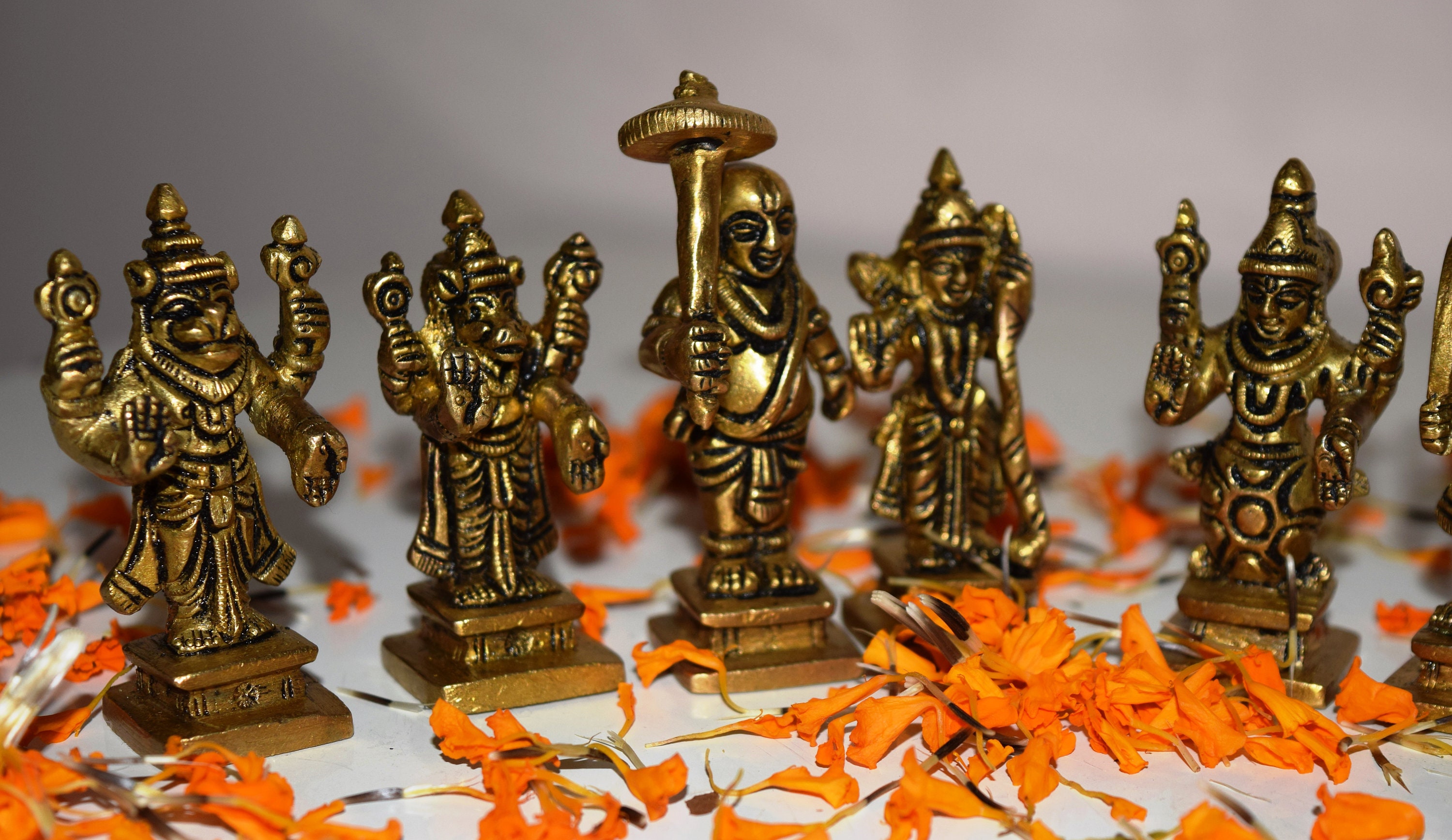 Set of 10 Pieces Hindu God Dashavatara Brass Statues | Etsy