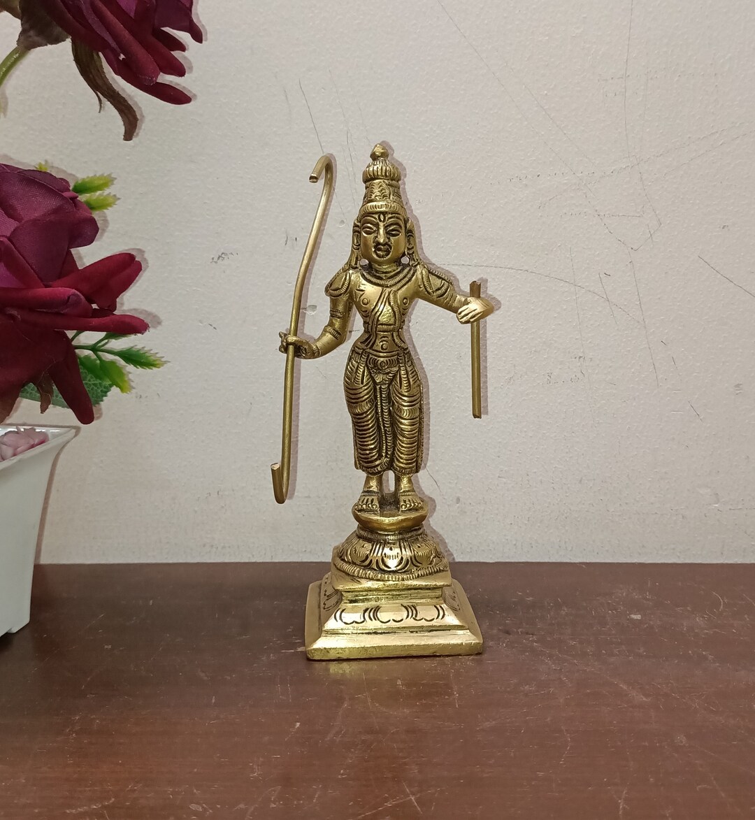 5.9" Inches Rama Sculpture | Brass Worship God Statue | Positive Vibes ...