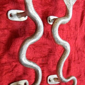 Python Snake Door Handle Pair Brass Cobra Design Door Pull 11.5 Inches ...