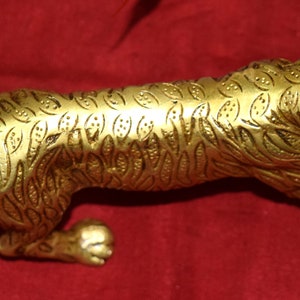 Bengal Tiger Statue Brass Malayan Tiger Figurine Statue Corner Table ...