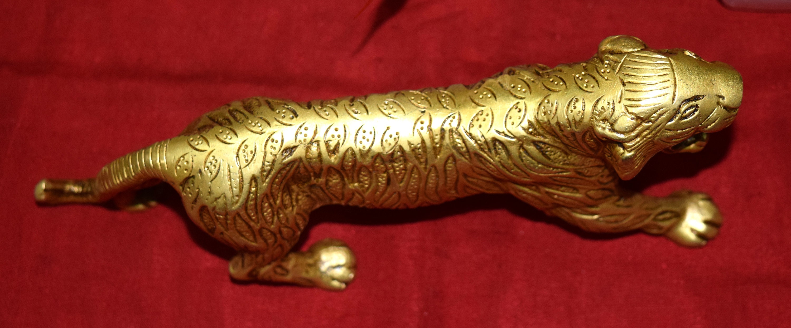 Bengal Tiger Statue Brass Malayan Tiger Figurine Statue - Etsy