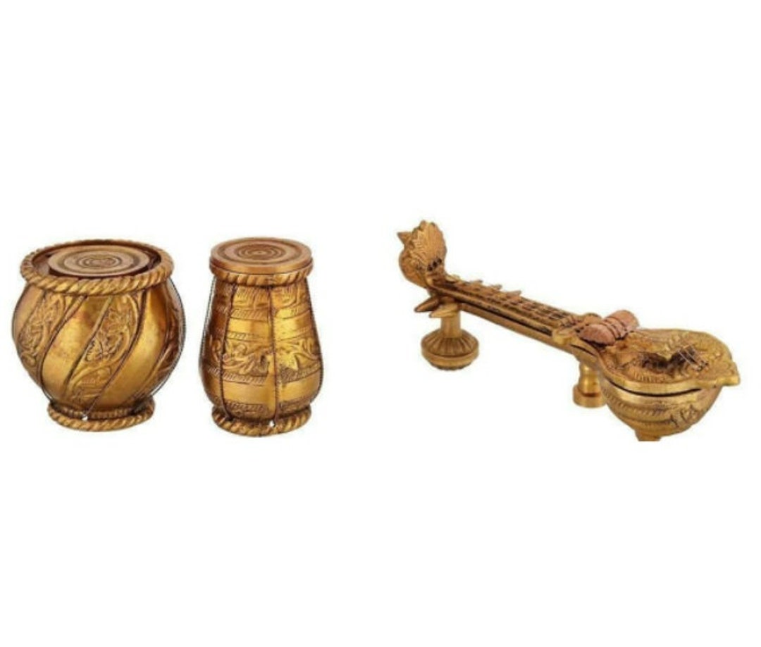 Tabla Sitar Shape Table Décor Set Musical Instrument Model - Etsy