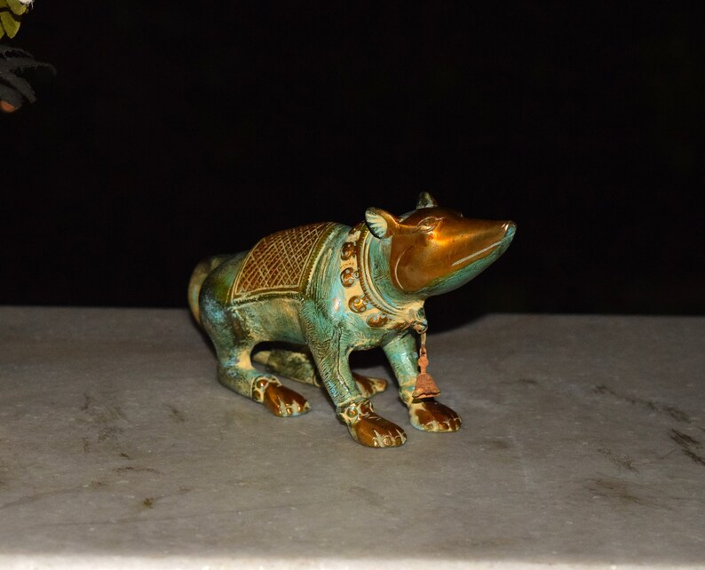 Brass Mouse Statue Lord Ganesha Vahana Mooshak Mus Idol - Etsy