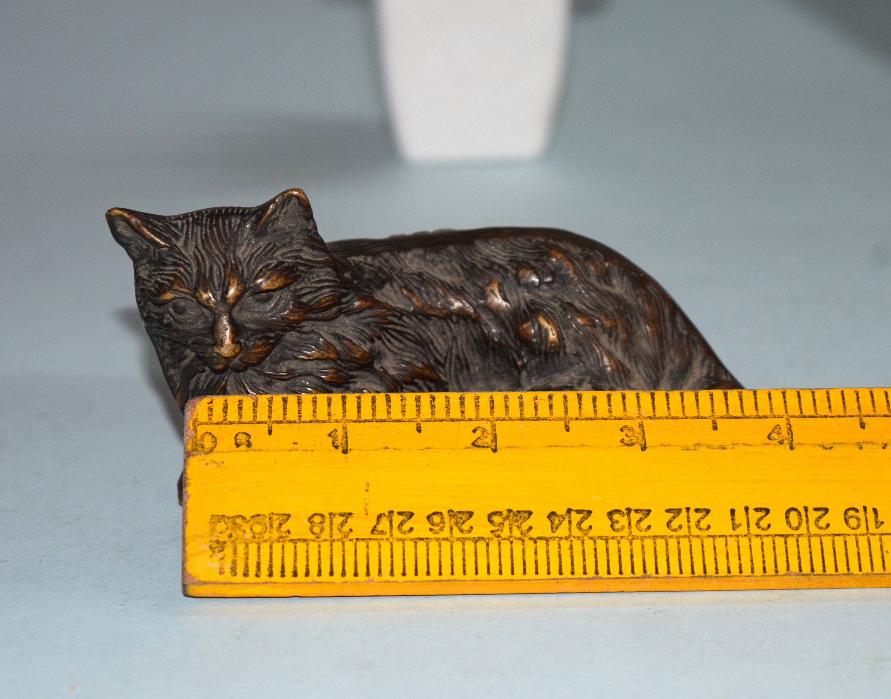 Persian Cat Sitting Statue Brass Cat Breed Theme Table - Etsy