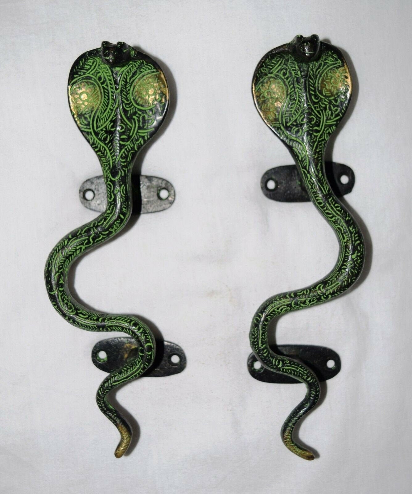 8.5 Inches Python Snake Door Handle Pair Handmade | Etsy