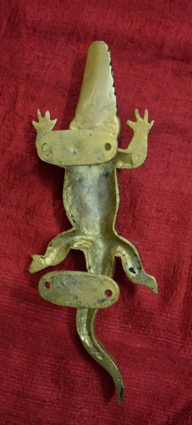 Wild Lizard Door Handle Brass Crocodile Door Pull Door | Etsy