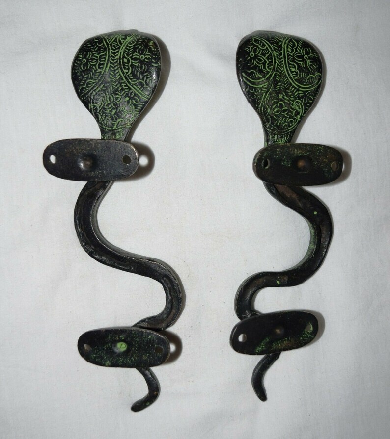 8.5 Inches Python Snake Door Handle Pair Handmade - Etsy