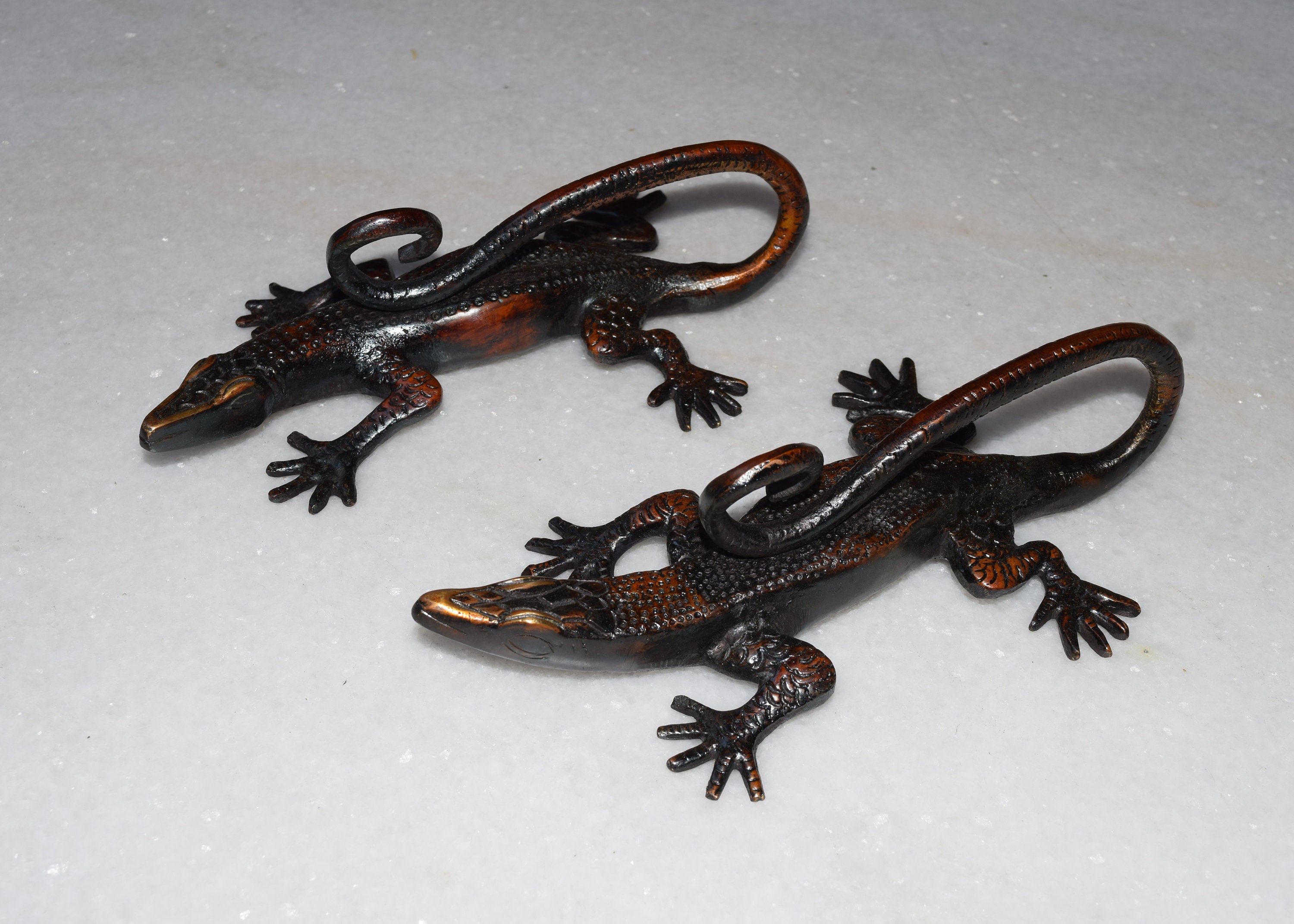 Exquisite Lizard Design 8 Door Handle Brass Komodo - Etsy