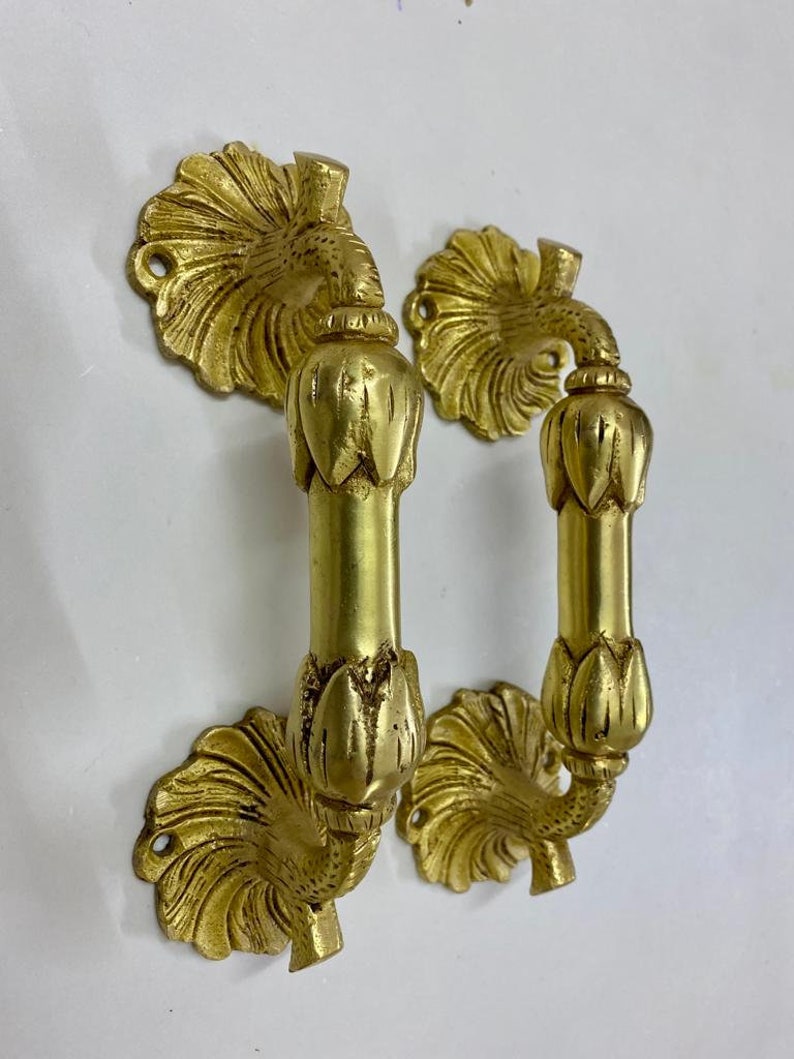 7 Inches Flower Door Handle Garden Door Pull Kitchen - Etsy