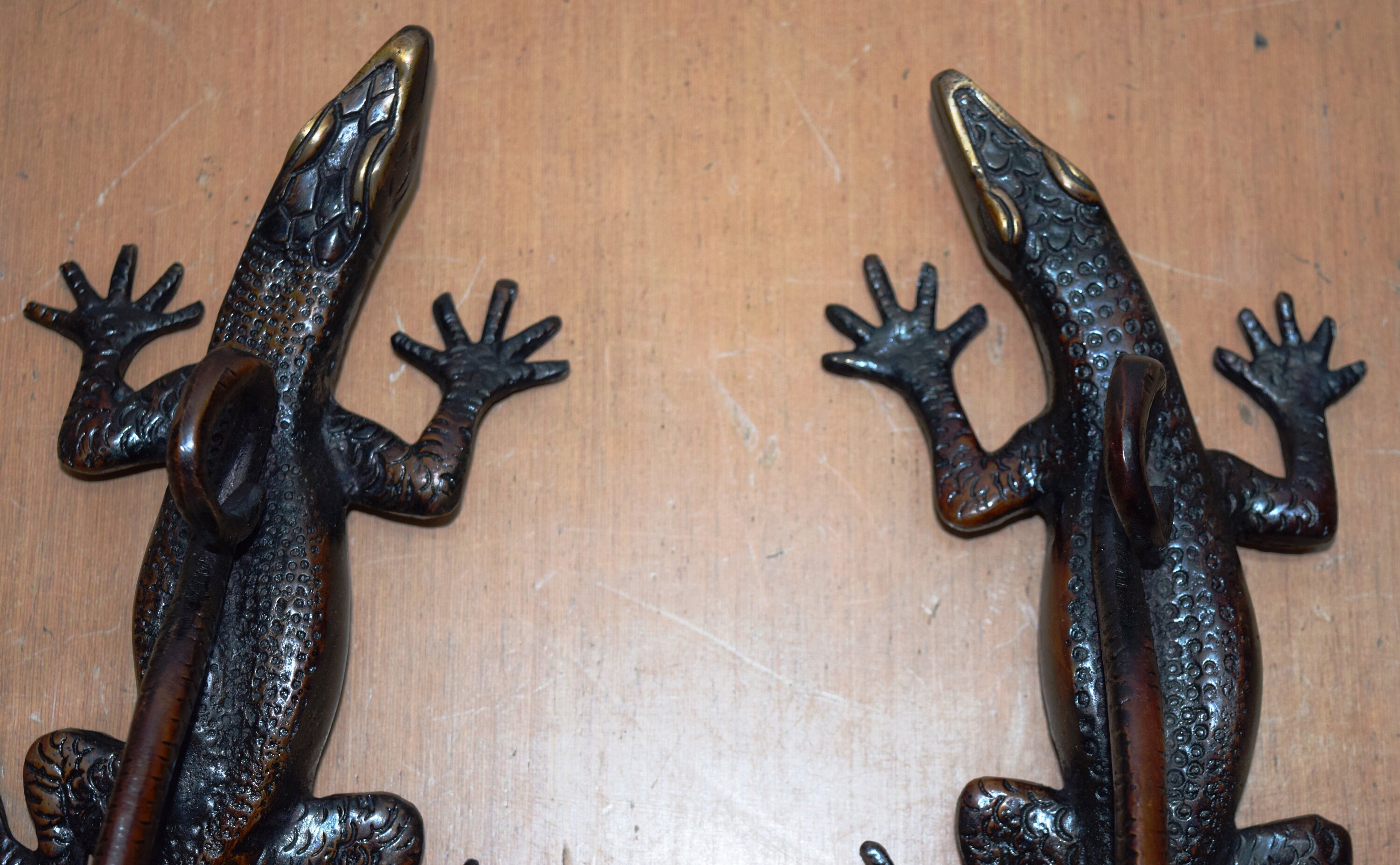 Exquisite Lizard Design 8 Door Handle Brass Komodo | Etsy