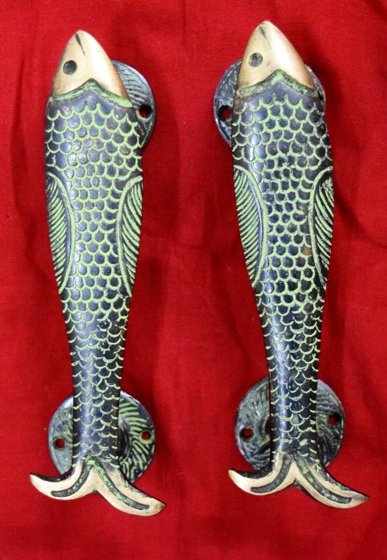 Nautical Fish Shape Door Handle | Ocean Theme Almirah Door Pull ...