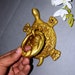 Turtle Shape Door Knocker | Tortoise Style Brass Door Bell Ring - Etsy