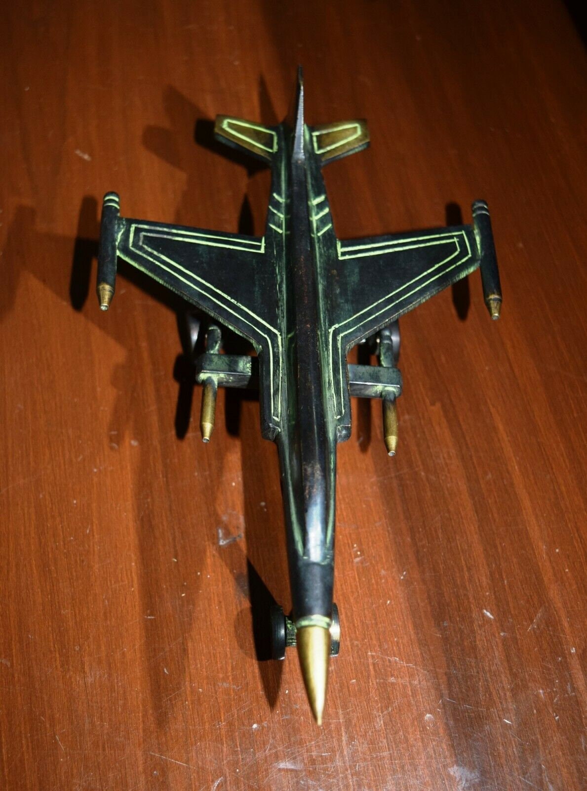 Fighter Jet Plane Figurine Showpiece Brass Fighter Aircraft | Etsy