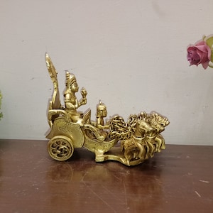 Lord Surya on His Seven Horses Chariot Brass Showpiece | God Surya Dev ...