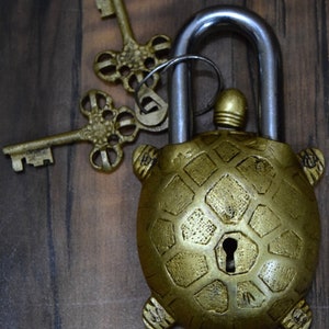 Thai Turtle Padlock Brass Hardware Safety Doors and Locks Tortoise ...