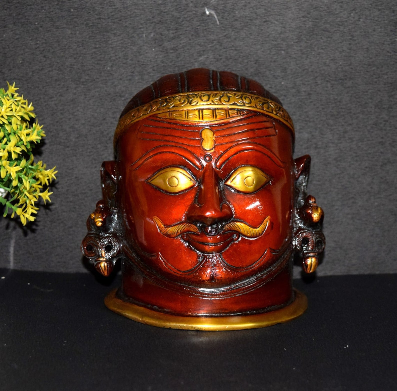 Brass Mukhalinga Face Statue Lord Shiva Avatar Bhairava Head - Etsy