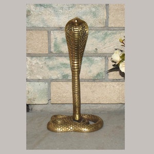 10'' Inches Lord Shiva Snake Idol | Egyptian Serpent Pure Brass Craft ...