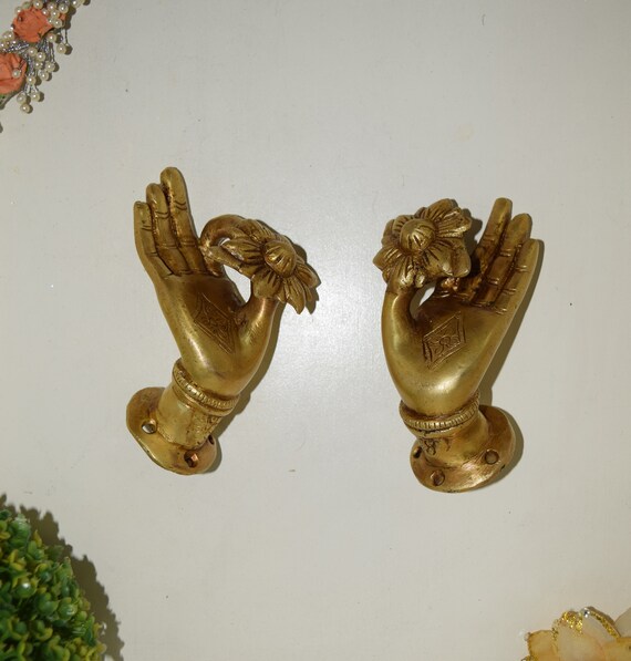 Girl Hand Door Handle Brass Lady Hand Door Accessories - Etsy