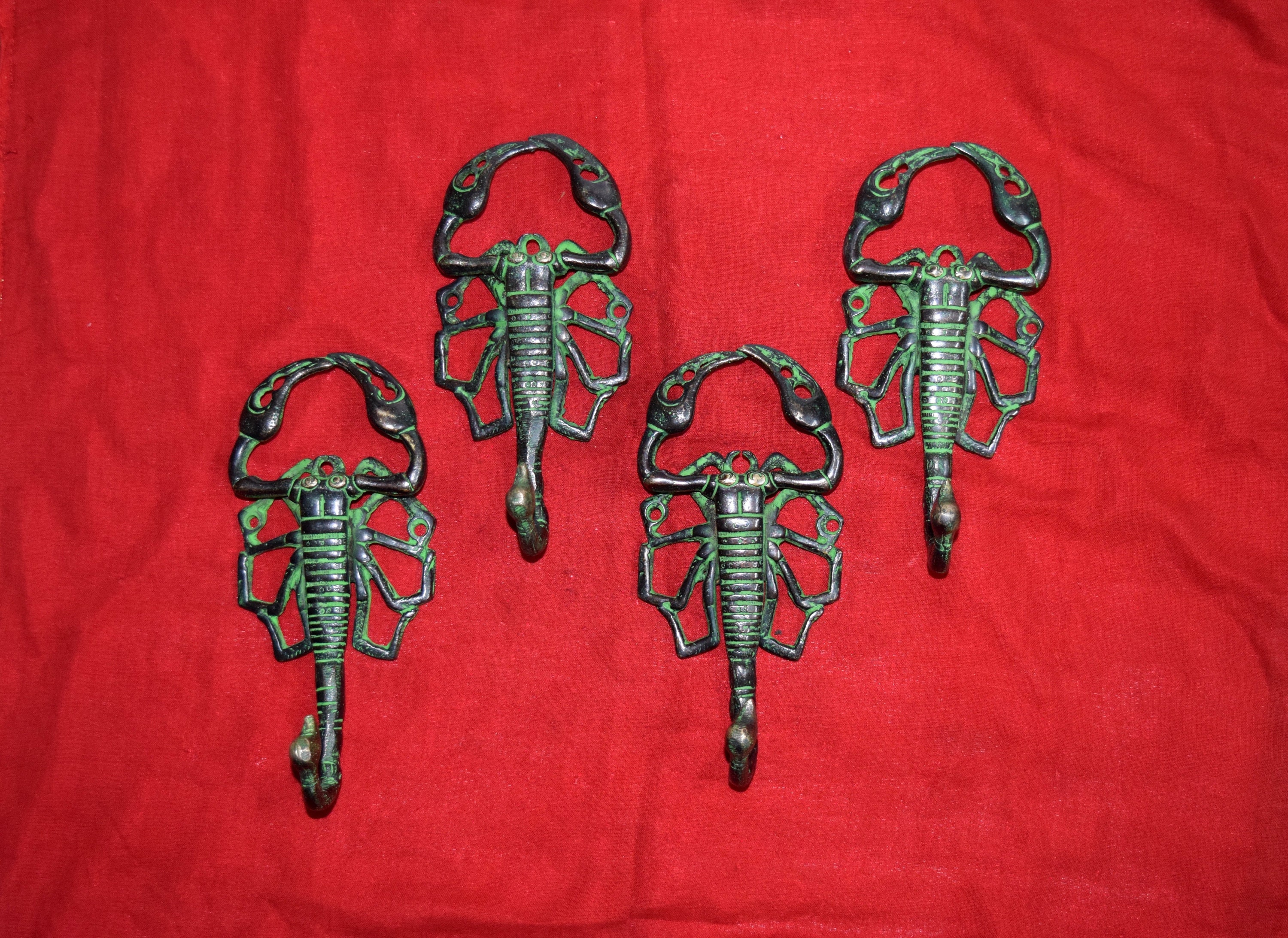 Set of 04 Pieces Brass Scorpion Hook Cloth Hanger | Etsy