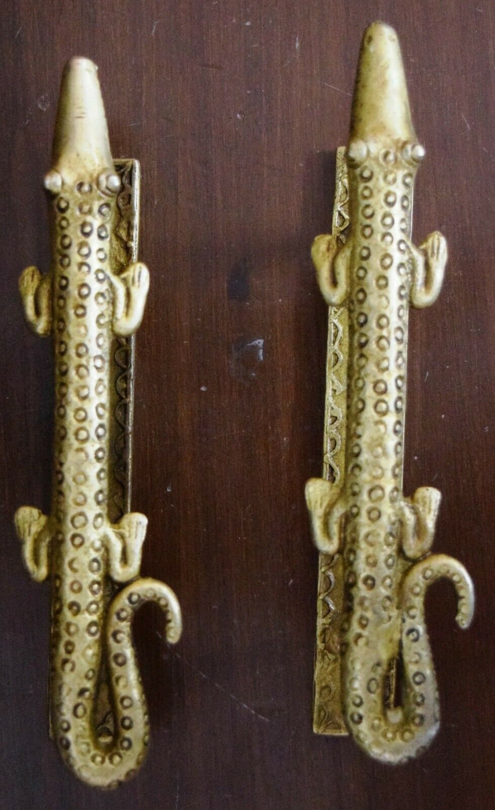 7 Inches Alligator Door Handle Brass Lizard Door Pull - Etsy