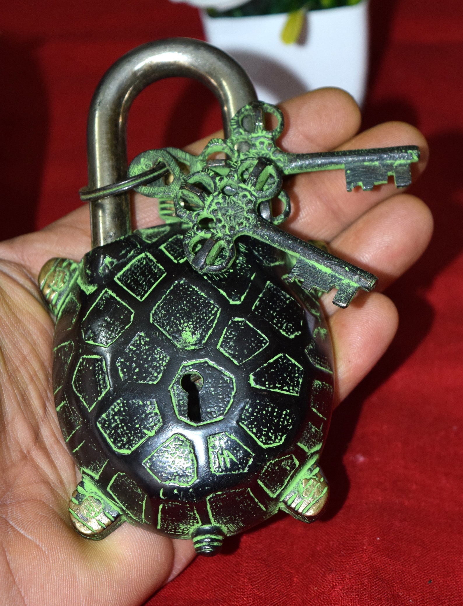 Tortoise Padlock Brass Home Security Locks Turtle Shape | Etsy