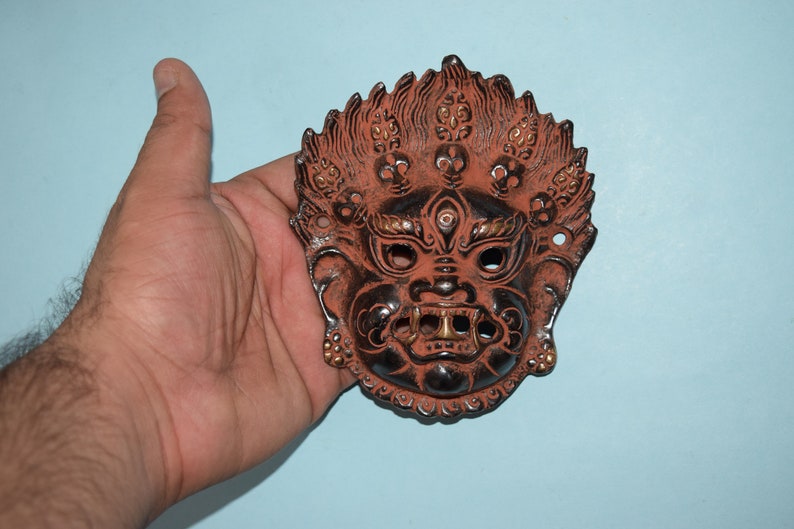 Brass Hanging Devil Face Wall Art Chilling Spooky Head Shape - Etsy