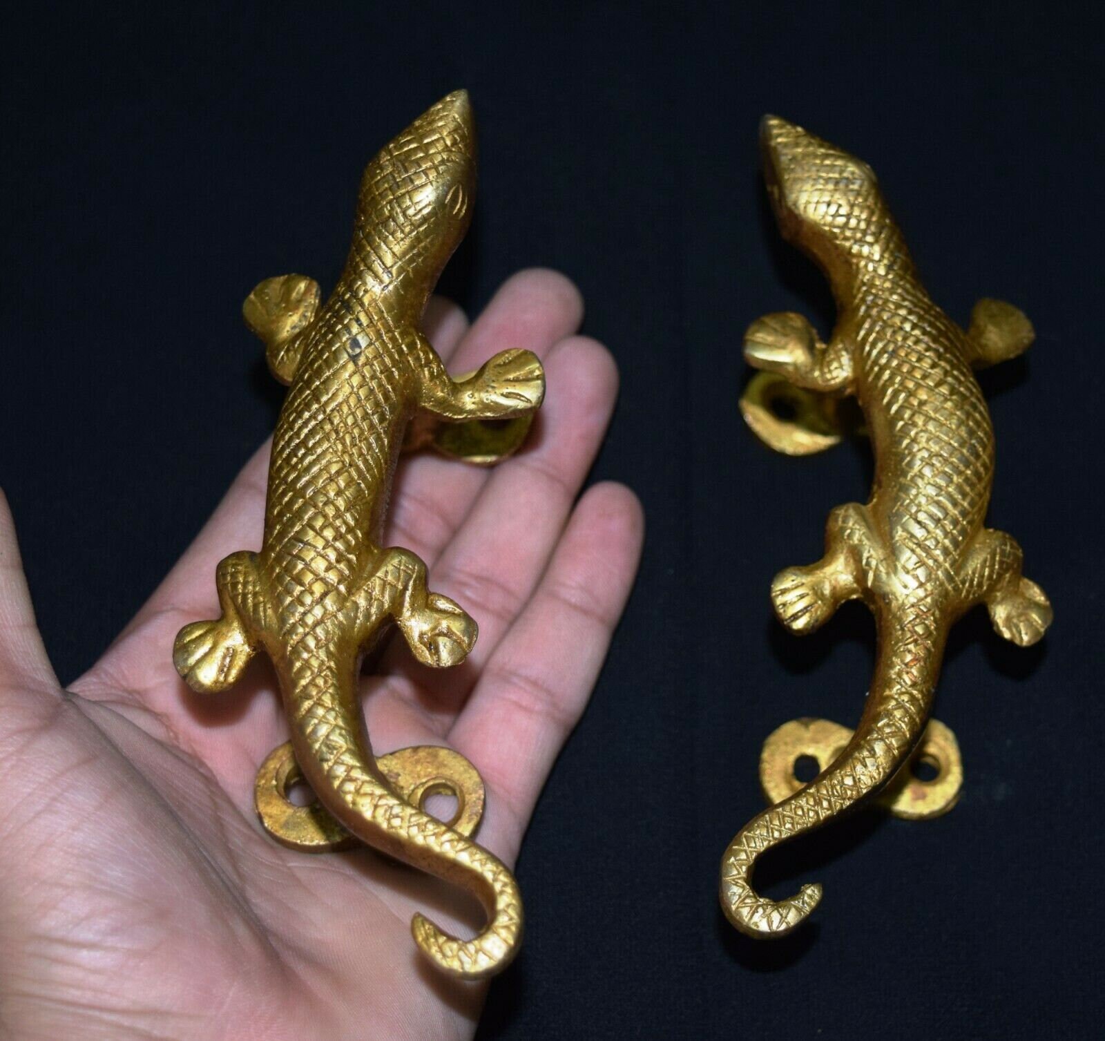 Brass Lizard Set of Pair Handles Almirah Dresser Pull Handle - Etsy UK