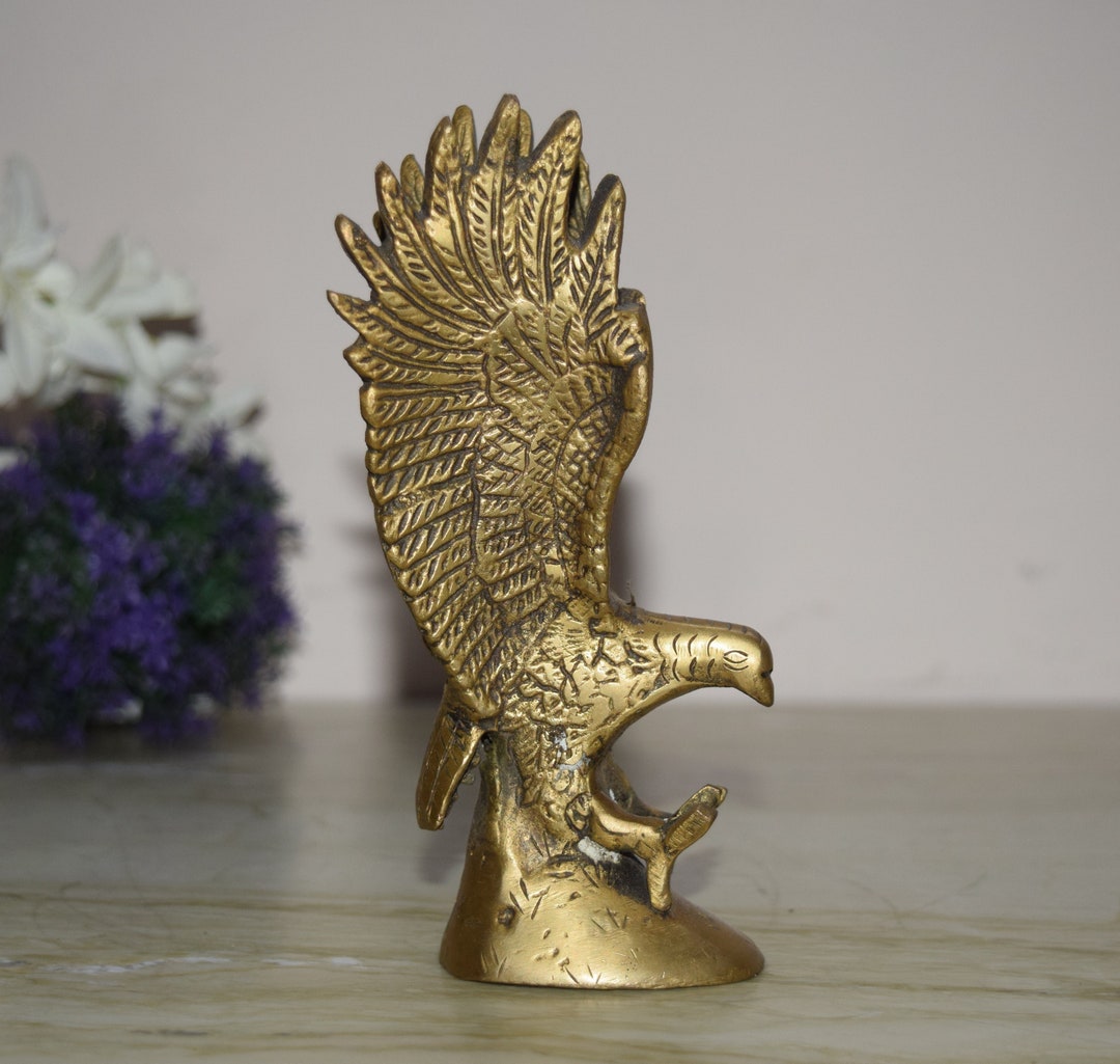 Modern Brass Vintage Style Flying Garuda Idol Statue | Spreading Wings ...