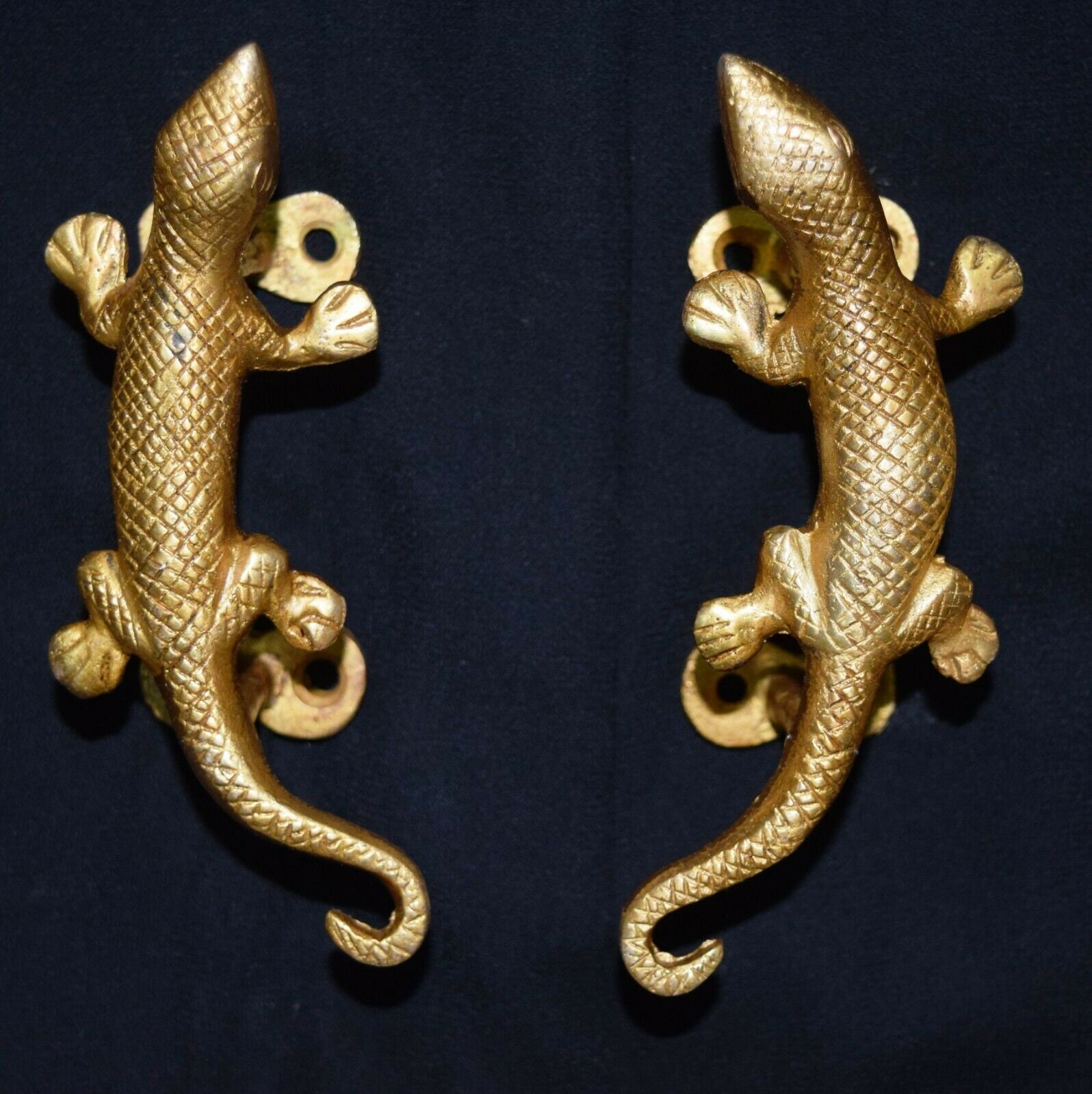 Brass Lizard Set of Pair Handles Almirah Dresser Pull Handle - Etsy UK