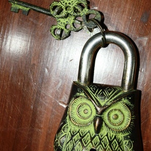 Set of 02 Pieces Brass Owl Lock With 02 Keys Properly Working Security ...