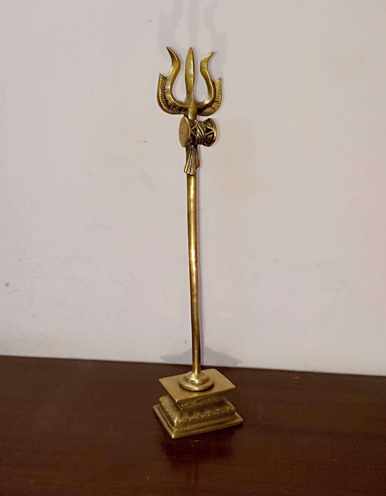 14.5" Inches Trident Table Decor | Brass Shiva's Trishul Temple Table ...