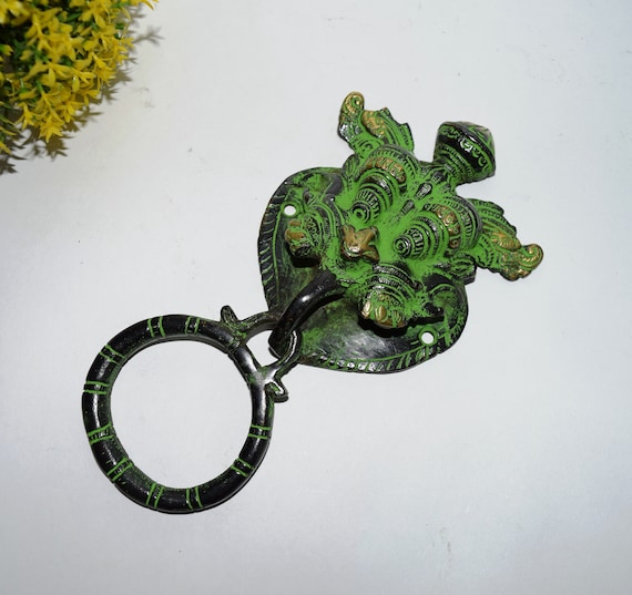 Brass Handicraft Yali Face Doorbell Ring Mythical Lion - Etsy