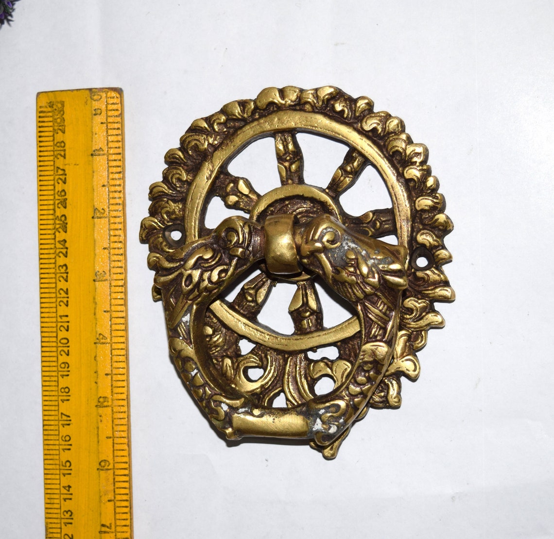 Handmade Brass Door Knocker Log Cabin Door Bell Door - Etsy