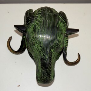 Baphomet Trophy Head to Brass Wall Decor | Rams Animal Sculpt Table ...