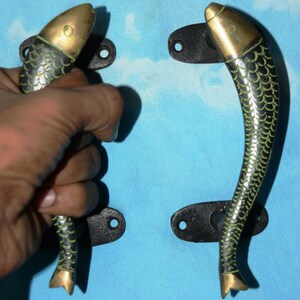 Fish Handle Pair Cabinet Pull Handle Kitchen Dresser - Etsy