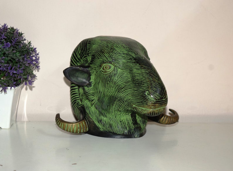 Baphomet Trophy Head to Brass Wall Decor Rams Animal Sculpt - Etsy